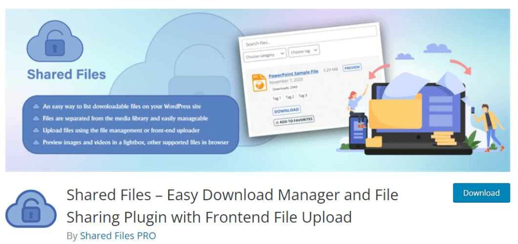Shared Files WordPress File Sharing Pugin – Shared Files PRO
